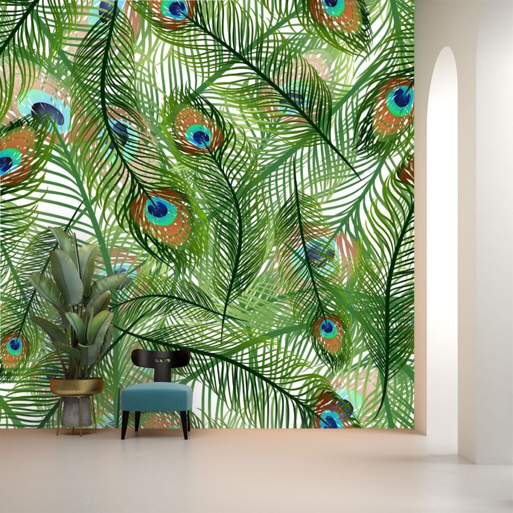 10 Best Mor Pankh Wallpaper Design for Your Home Decor - Magicdecor®