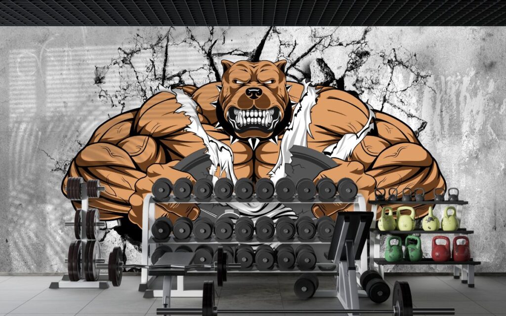 Wallpaper for Gym Walls, Beast Mode ON - Magicdecor®
