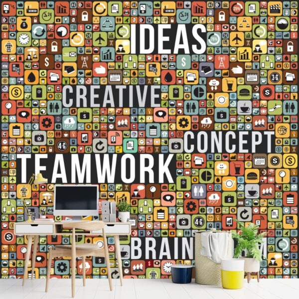 Concept, Creative and Teamwork, Wallpaper for Office Wall - Magicdecor®