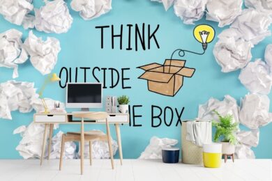 Think Outside The Box, Wallpaper for Office Wall - Magicdecor®