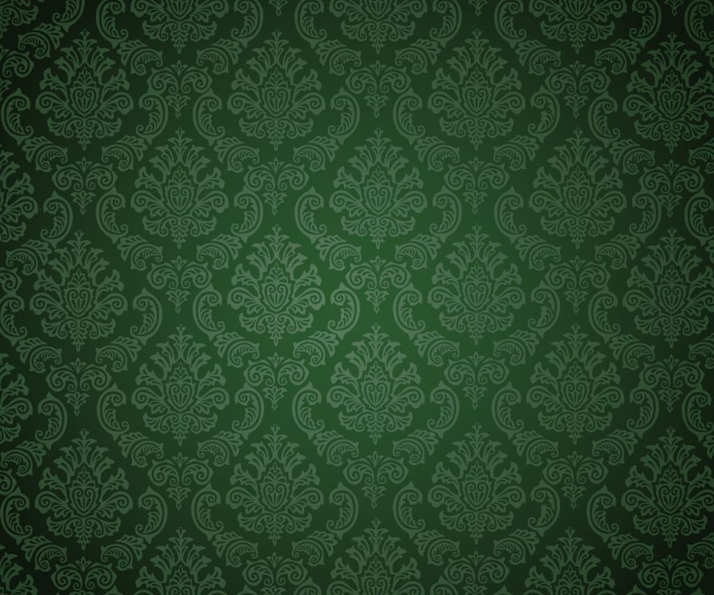 Dark Green Damask Wallpaper Mural - Magicdecor®