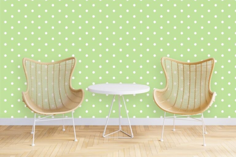 Green Polka Dot Wallpaper for Walls - Magic Decor