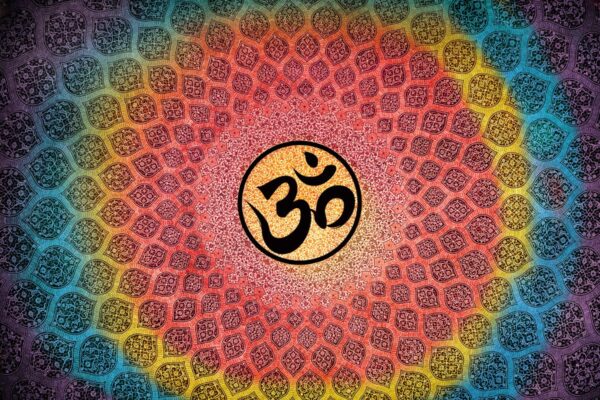 3D Om Colorful Wallpaper for Pooja Room - Magicdecor®