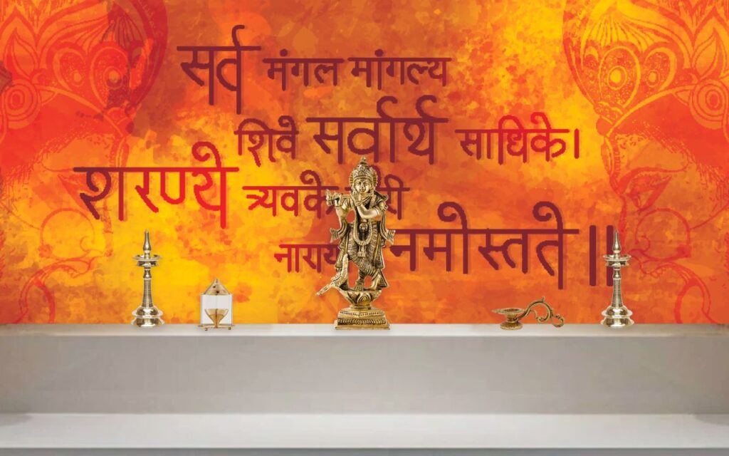 Devi Stuti Wallpaper for Pooja Room - Magicdecor®