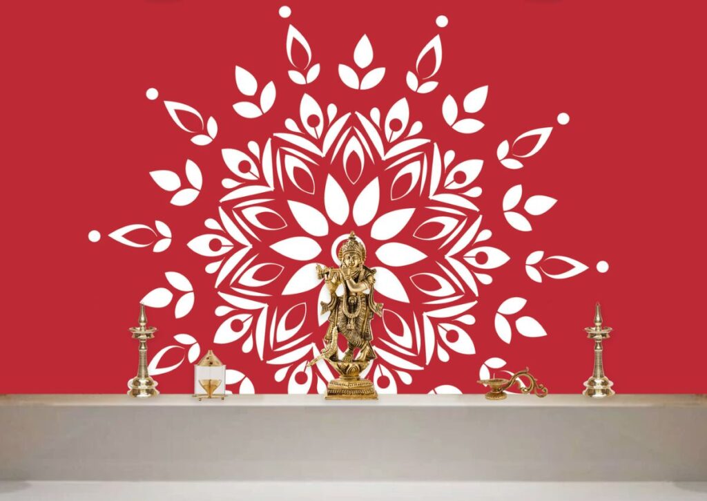 Indian Traditional Wallpaper for Pooja Room - Magicdecor®