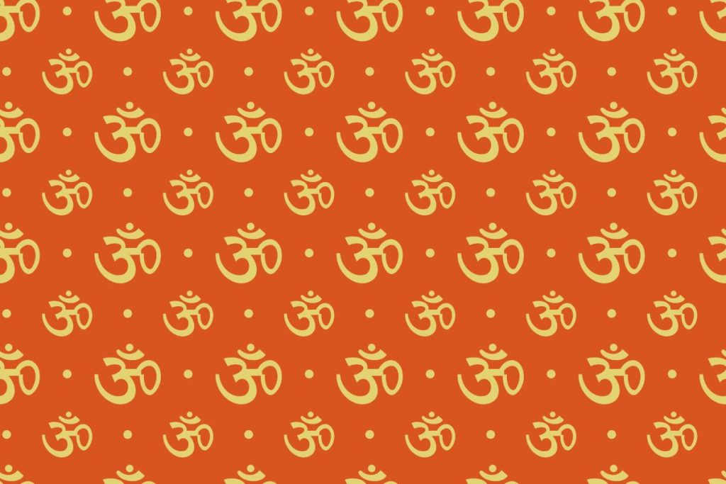 OM Pattern Wallpaper for Pooja Room - Magicdecor®