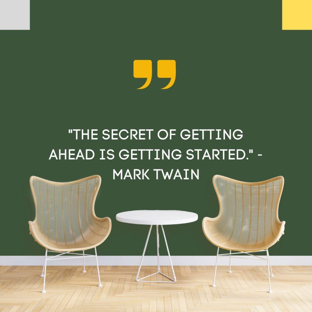 The Secret of Getting Ahead is Getting Started, Motivational Wallpaper ...