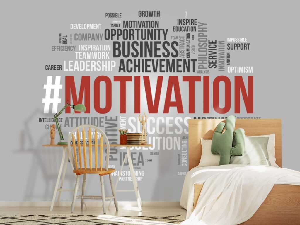 Wallpaper of Word Cloud Background Concept for Motivation - Magicdecor®
