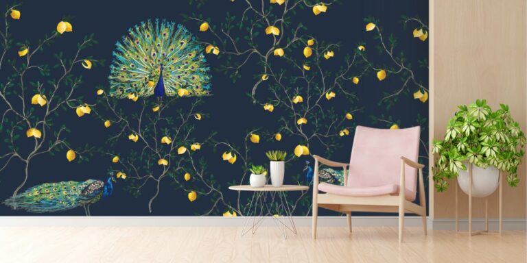 Exotic Peacock Chinoiserie Wallpaper - Magicdecor®