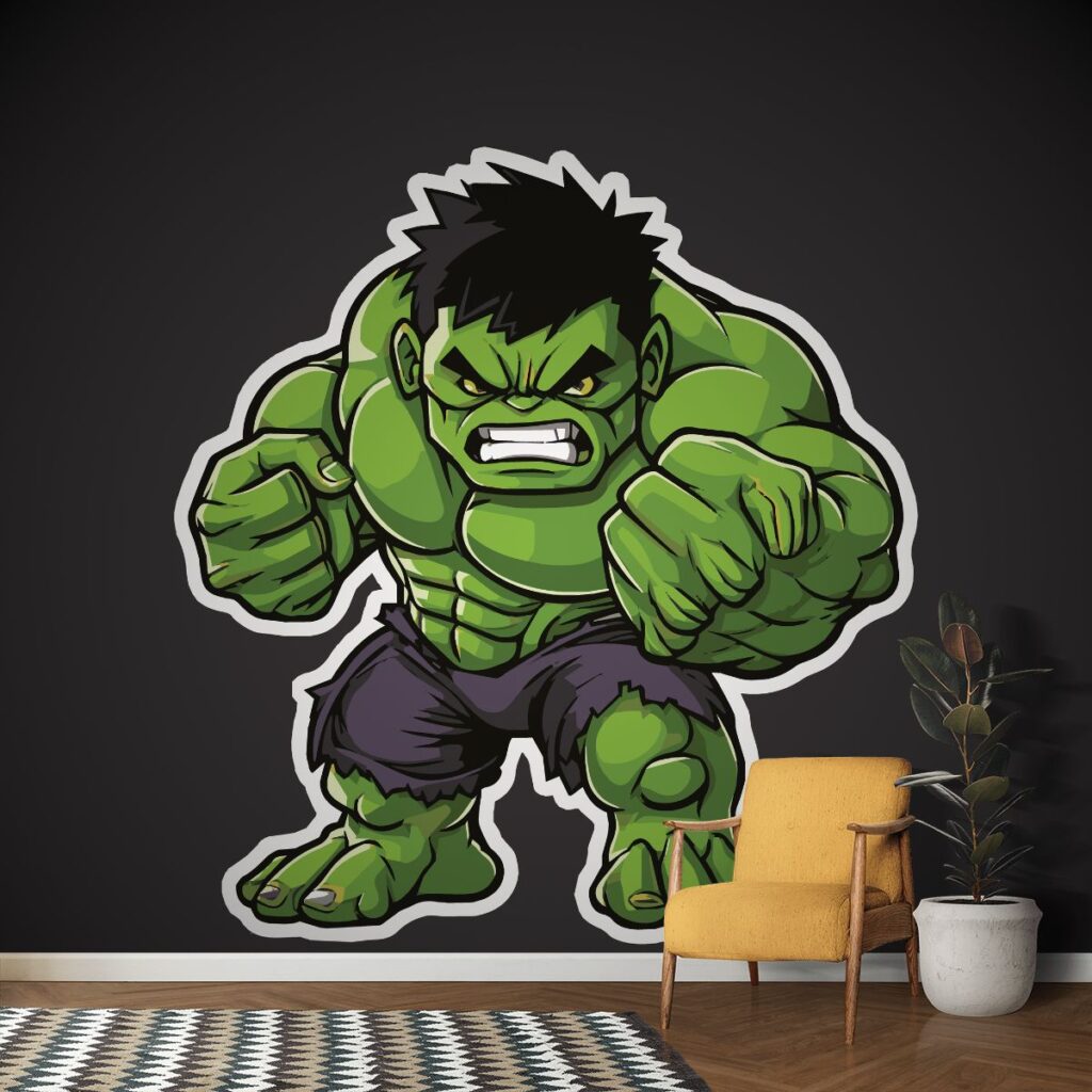 Hulk's Roar Wall Ensemble, Kid Hulk Wallpaper - Magicdecor®
