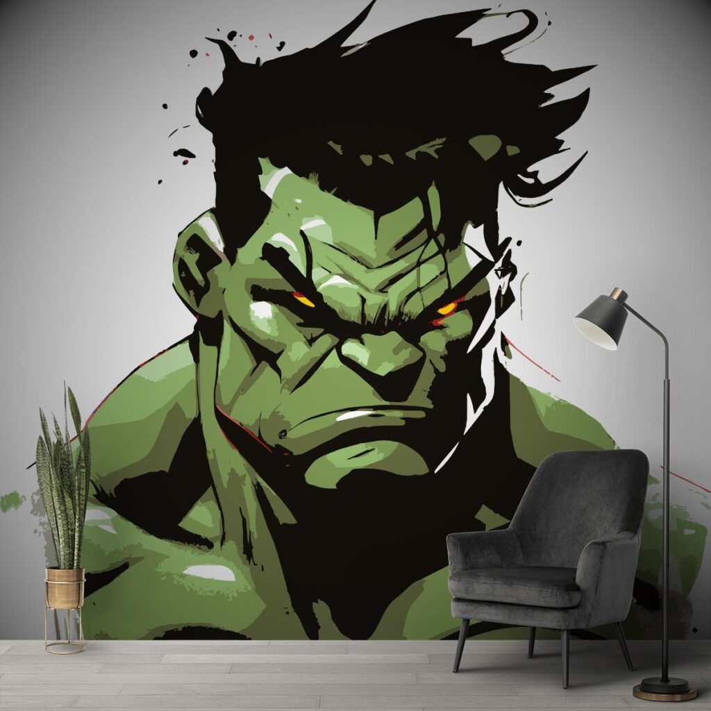 Angry Hulk Heroic Wall Makeover, Hulk Eyes - Magicdecor®