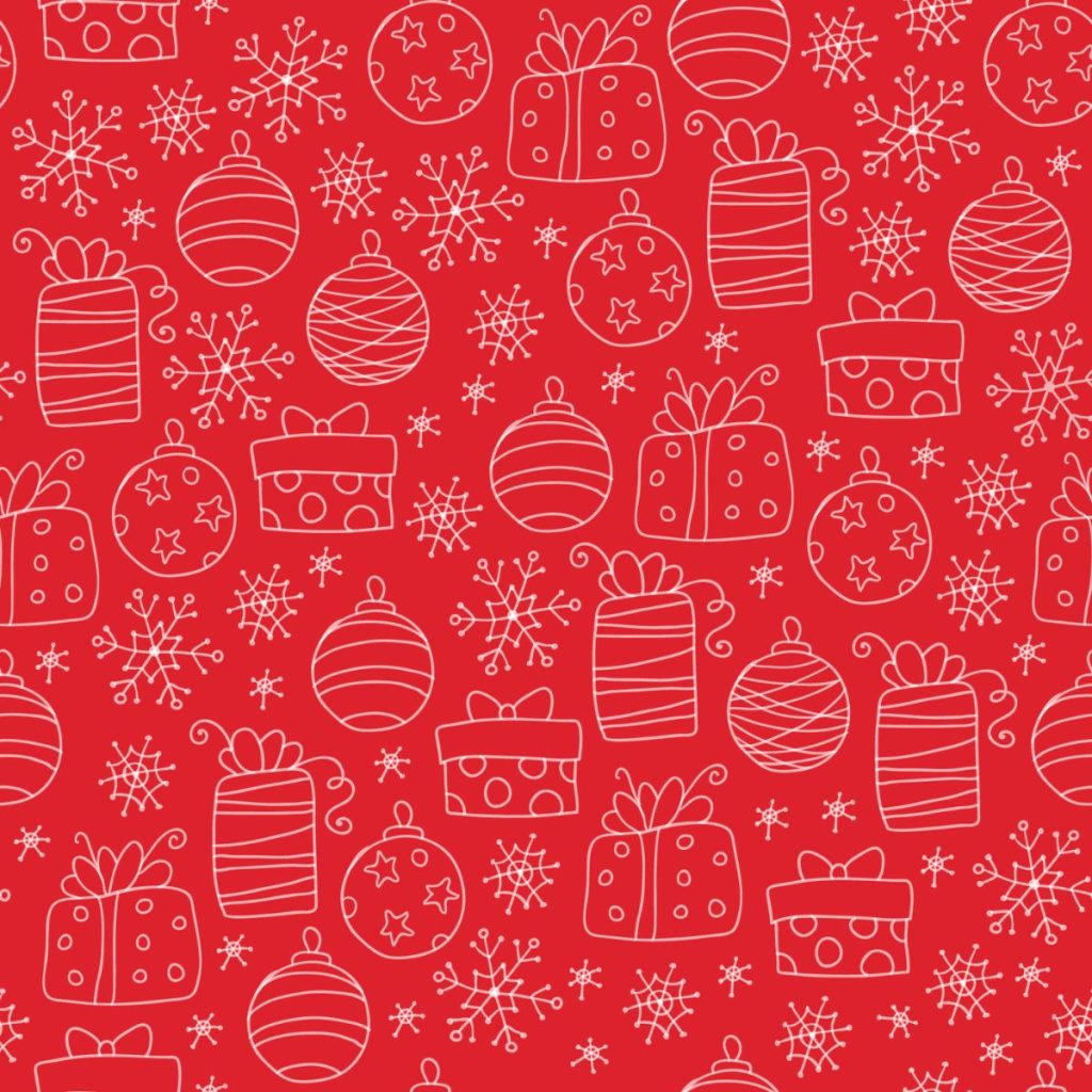 Christmas Decor Wallpaper With Gifts Snowflakes - Magicdecor®