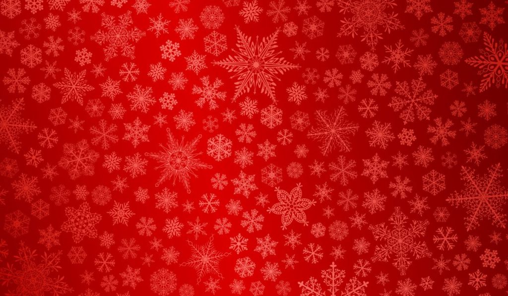 Red Snow Flakes Pattern Wallpaper for Christmas Decor - Magicdecor®