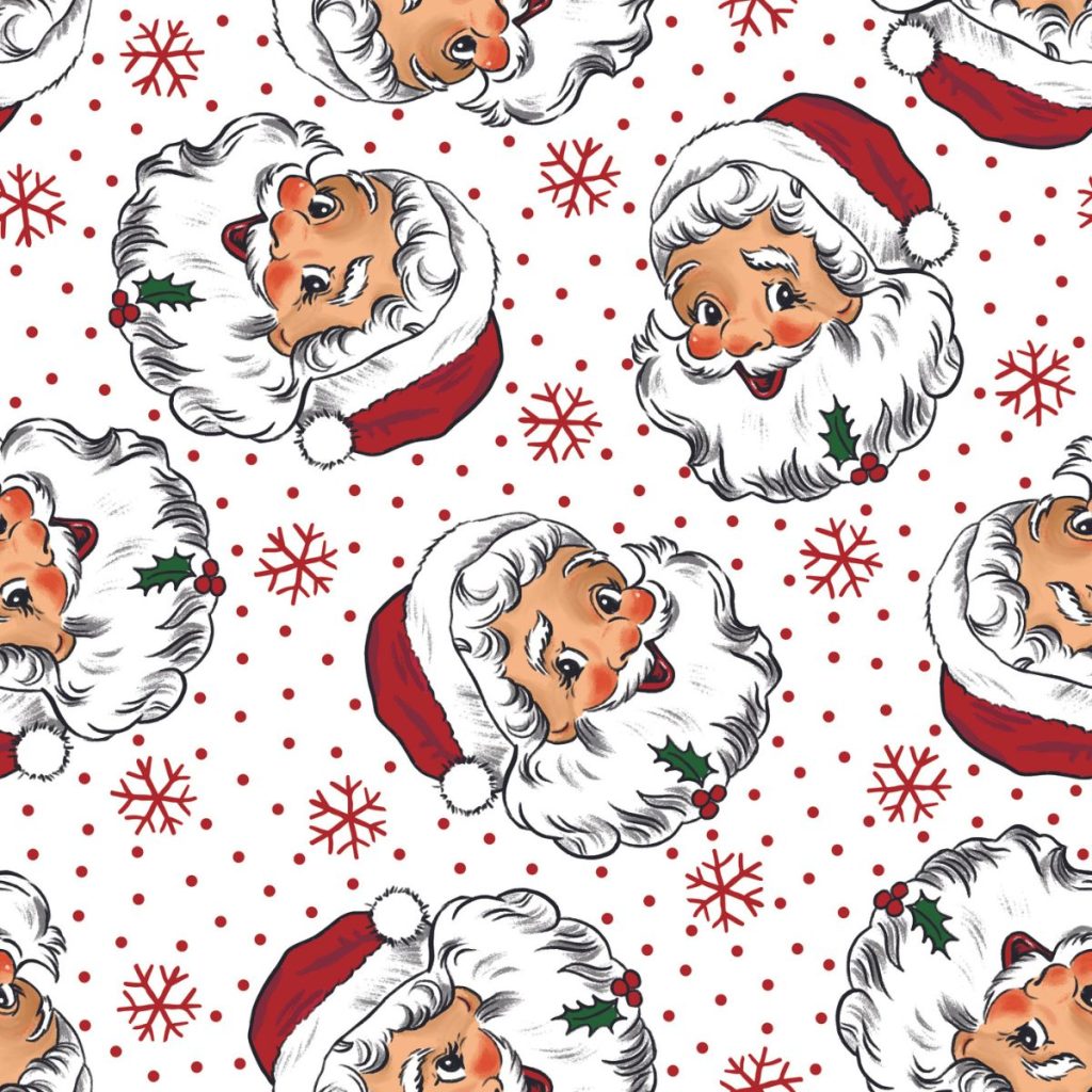 Santa Face Christmas Wallpaper Decor - Magicdecor®