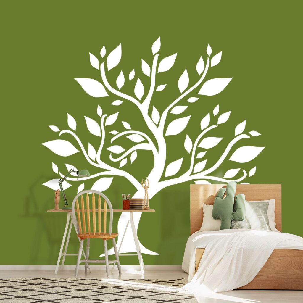 Abstract Tree Symbol of Nature Wallpaper for Wall - Magicdecor®