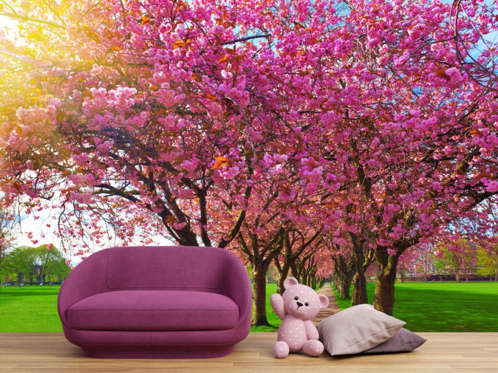 Blossoming Plum Trees Wallpaper for Wall - Magicdecor®