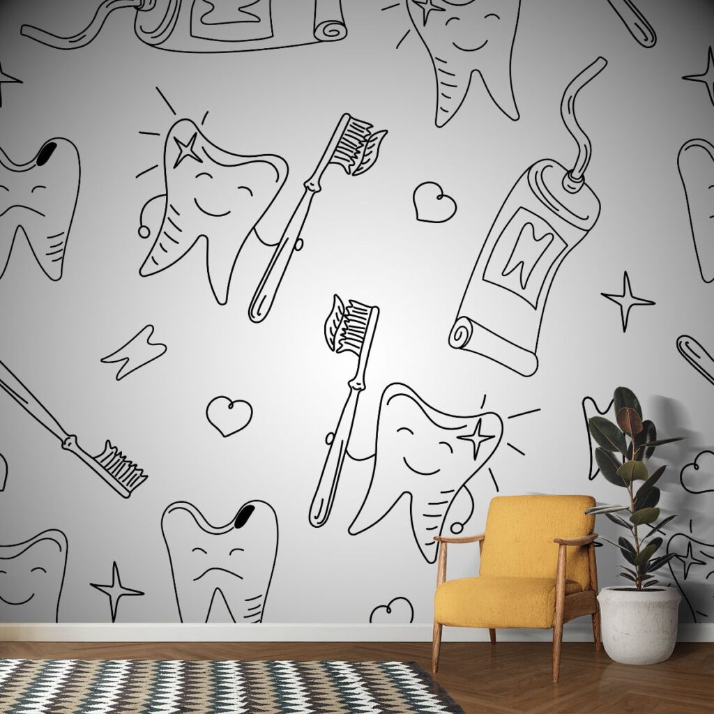 Dental Practice Wall Adornment, Wallpaper - Magicdecor®