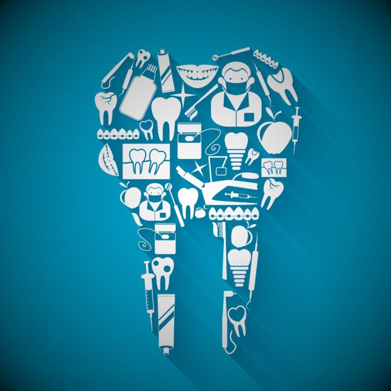 Tooth Design Dental Wallpaper for Clinic - Magicdecor®