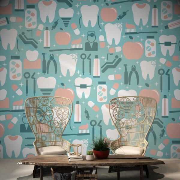 Dental Wall Covering Seamless Wallpaper - Magicdecor®