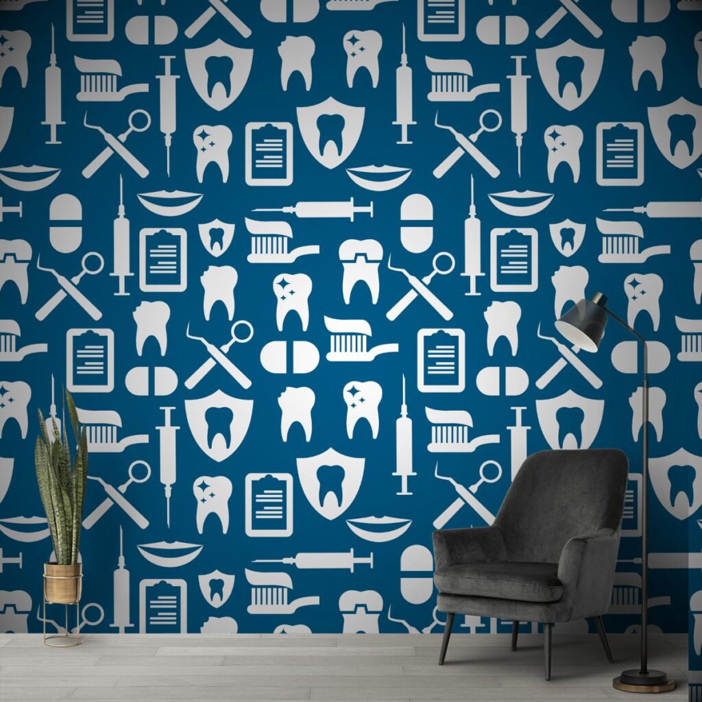 Radiant Oral Health Wallpaper for Dental Clinic - Magicdecor®
