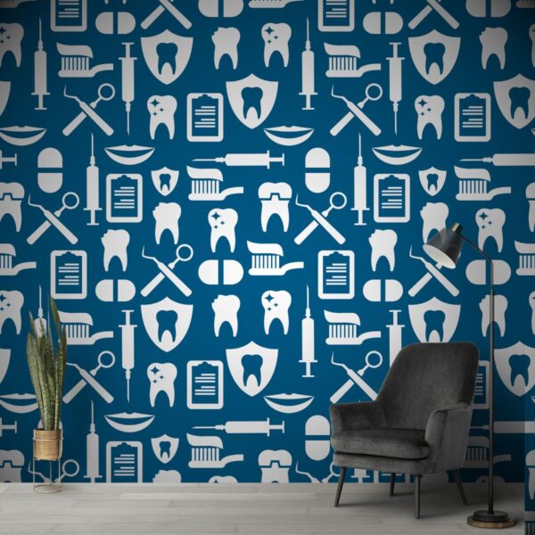 Radiant Oral Health Wallpaper for Dental Clinic - Magicdecor®