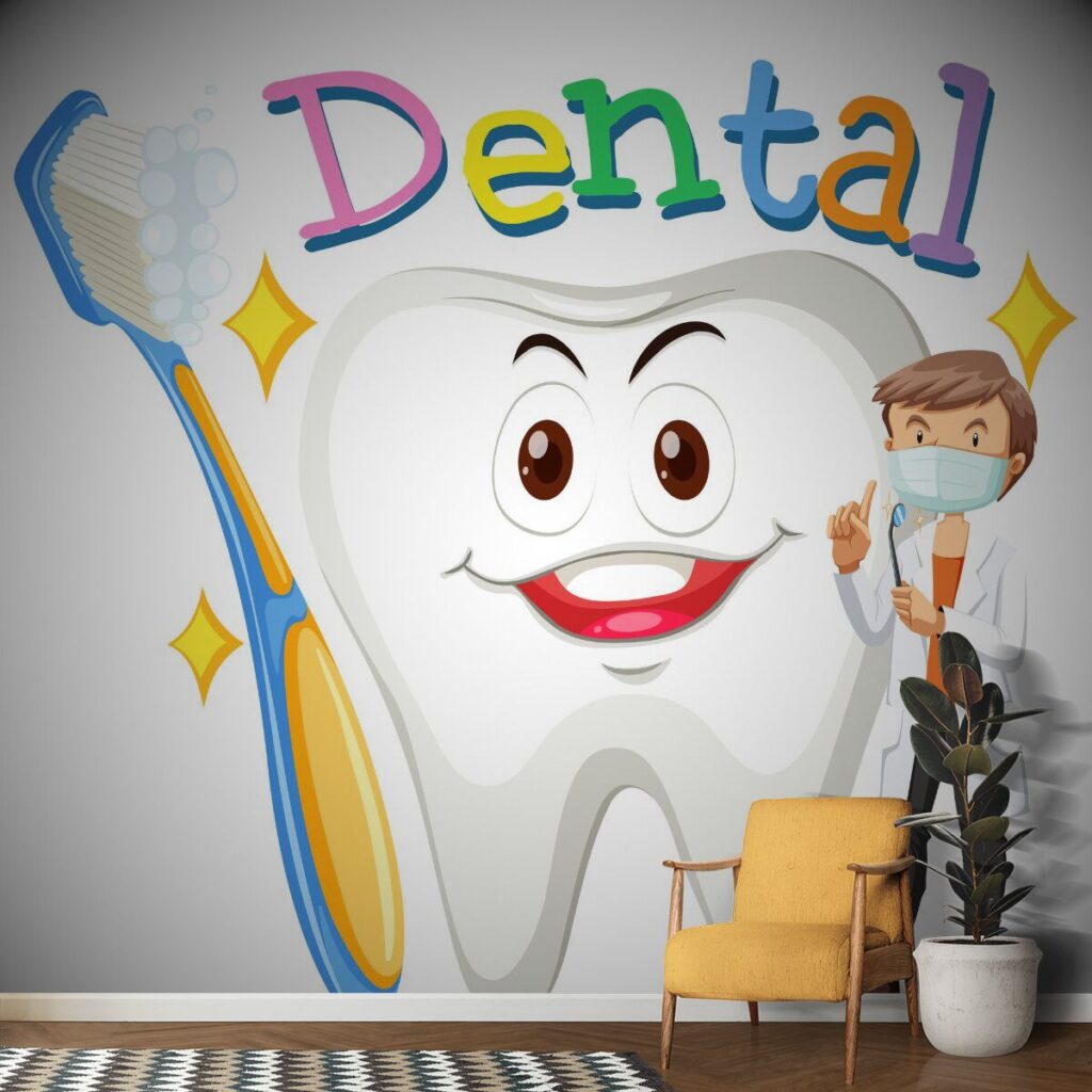 Smiles All Around Mural Wallpaper for Dental Clinic - Magicdecor®