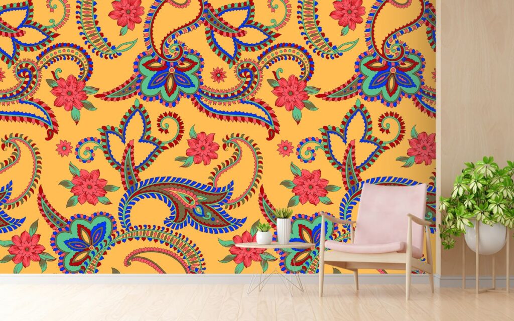 Vibrant Colors Paisley Pattern Wallpaper for Wall - Magicdecor®