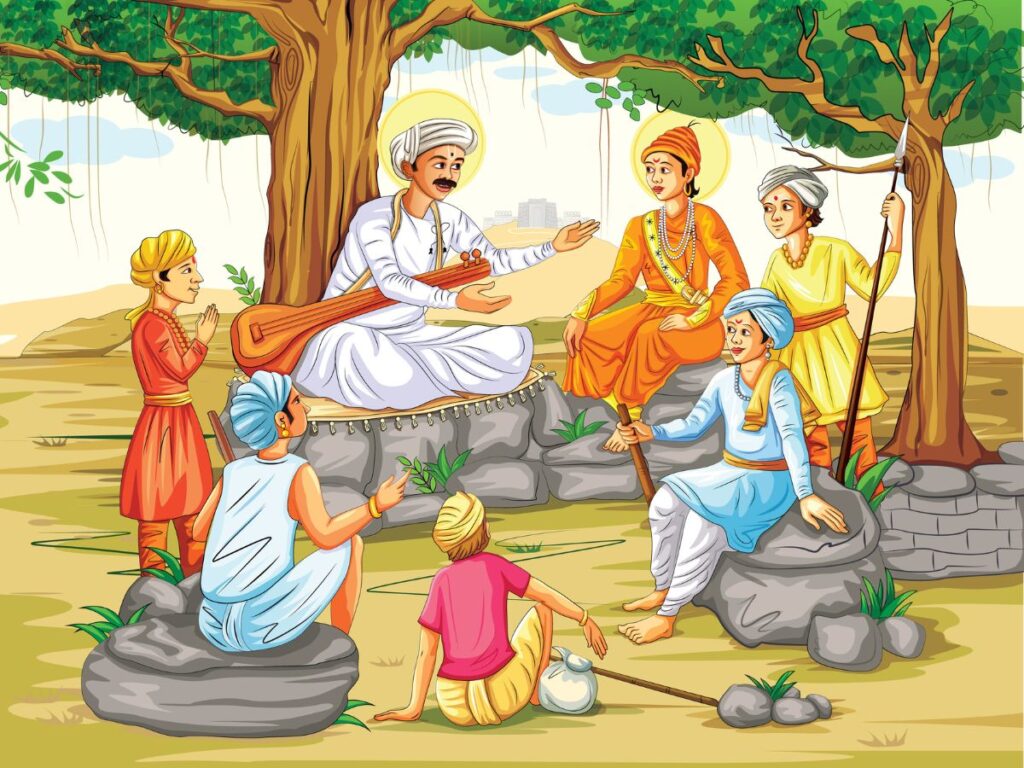 Sant Tukaram, Shivaji Maharaj and His Friends Wallpaper for Wall ...