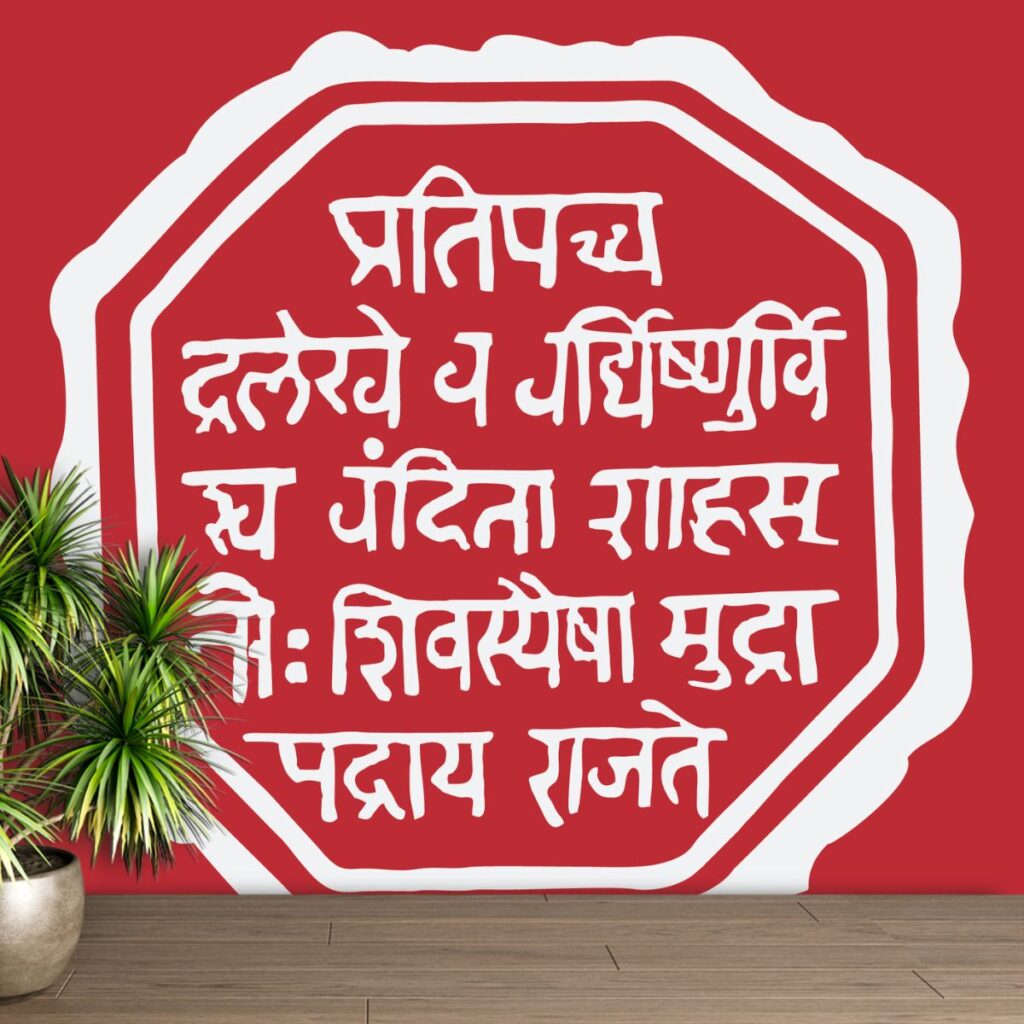 Shivaji Maharaj Rajmudra Wallpaper for Wall - Magicdecor®