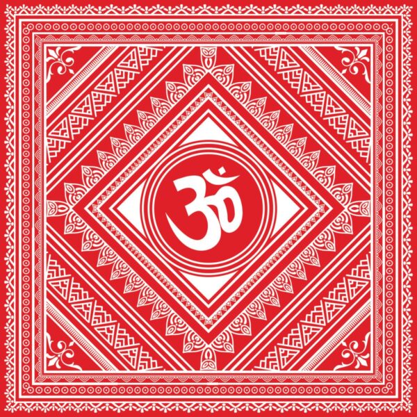 Aipan Art With Om Design Wallpaper for Wall - Magicdecor®