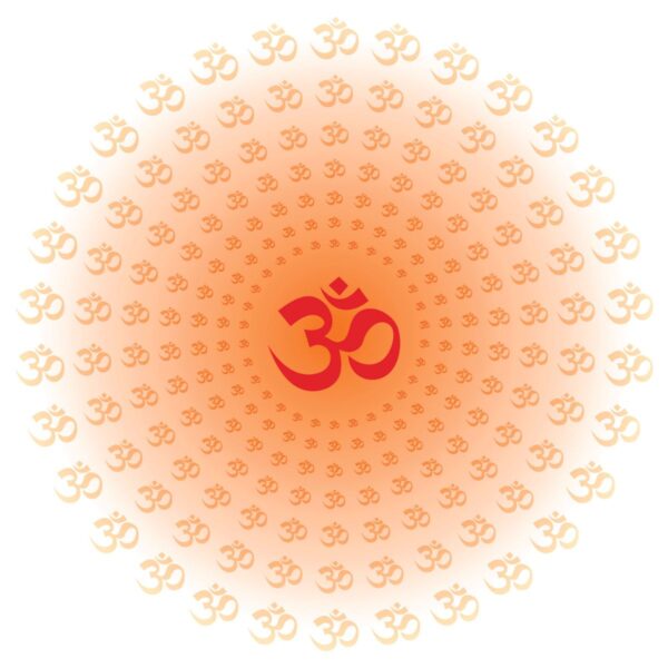 Beautiful Glowing OM Wallpaper With Om Rays In Red And Orange Color ...
