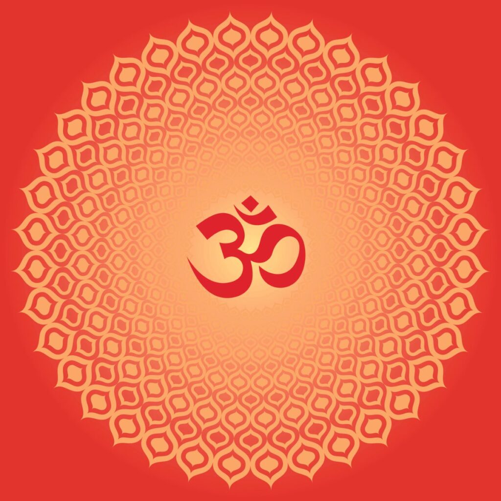 Om Design Wallpaper for Temples, Houses, and for Interior - Magicdecor®
