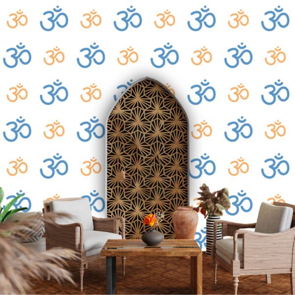 Om Sign Seamless Pattern Wallpaper for Wall - Magicdecor®