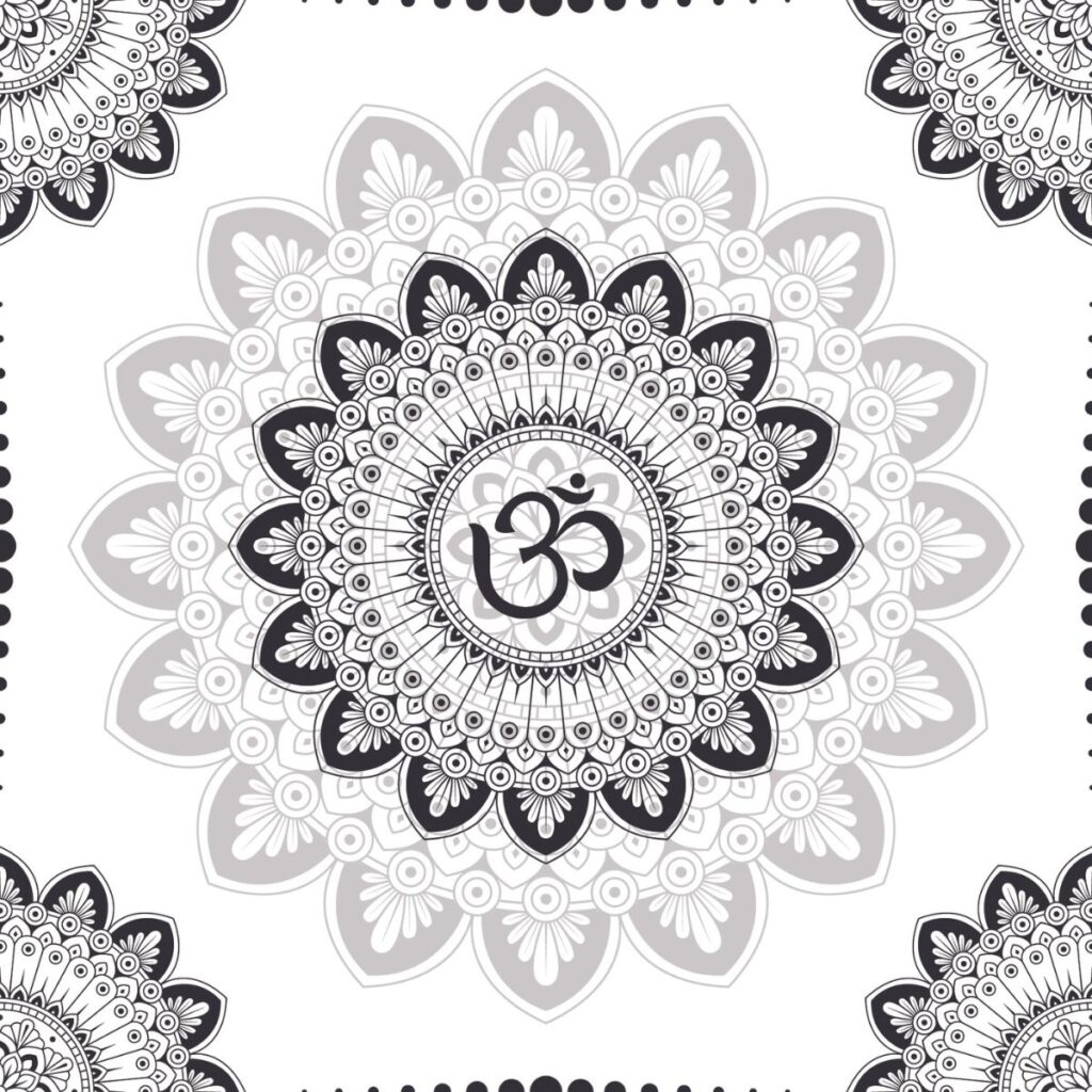 Om Symbol Mandala Seamless Pattern Wallpaper for Wall - Magicdecor®