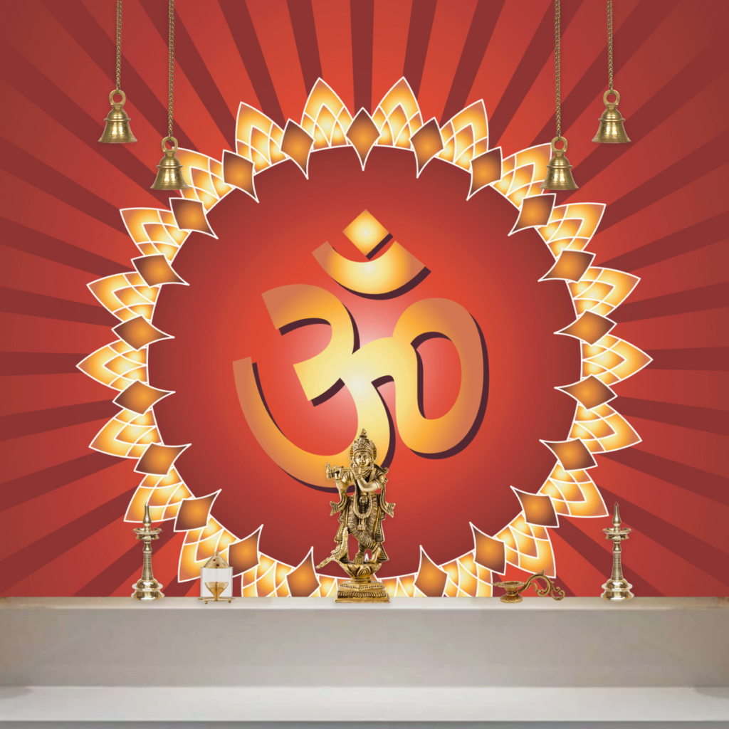 Spiritual OM on Lighting Background Wallpaper for Wall - Magicdecor®