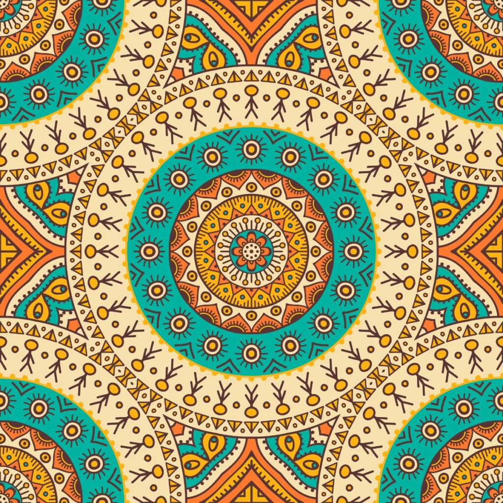 Seamless Mandala Pattern Wallpaper for Wall - Magicdecor®