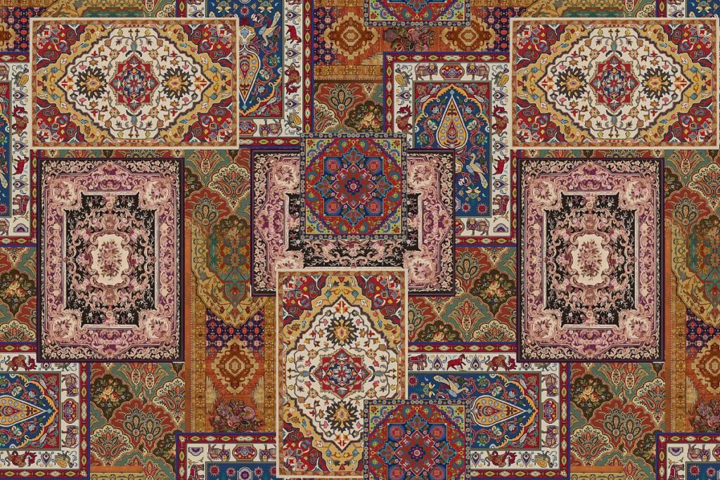 Vintage Rugs Patchwork Wallpaper for Living Room - Magicdecor®