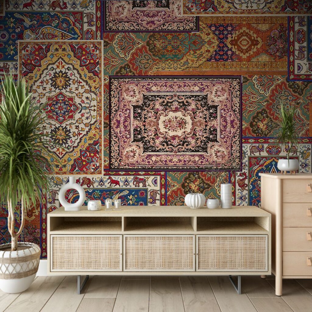 Royal Resplendence Patchwork Wall Décor Premium Texture Wallpaper - Magicdecor®