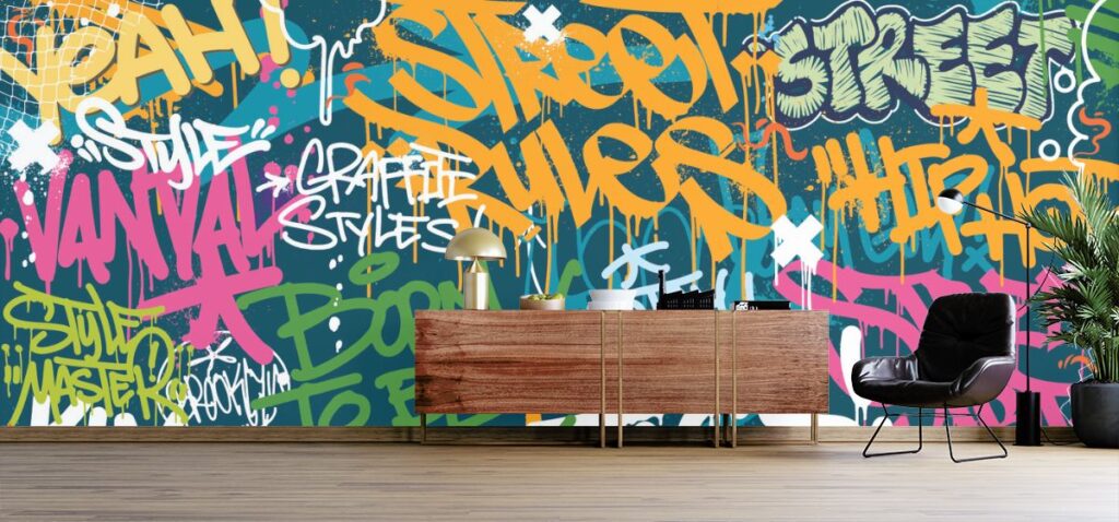 Colorful Graffiti Wall Art Wallpaper for Wall - Magicdecor®