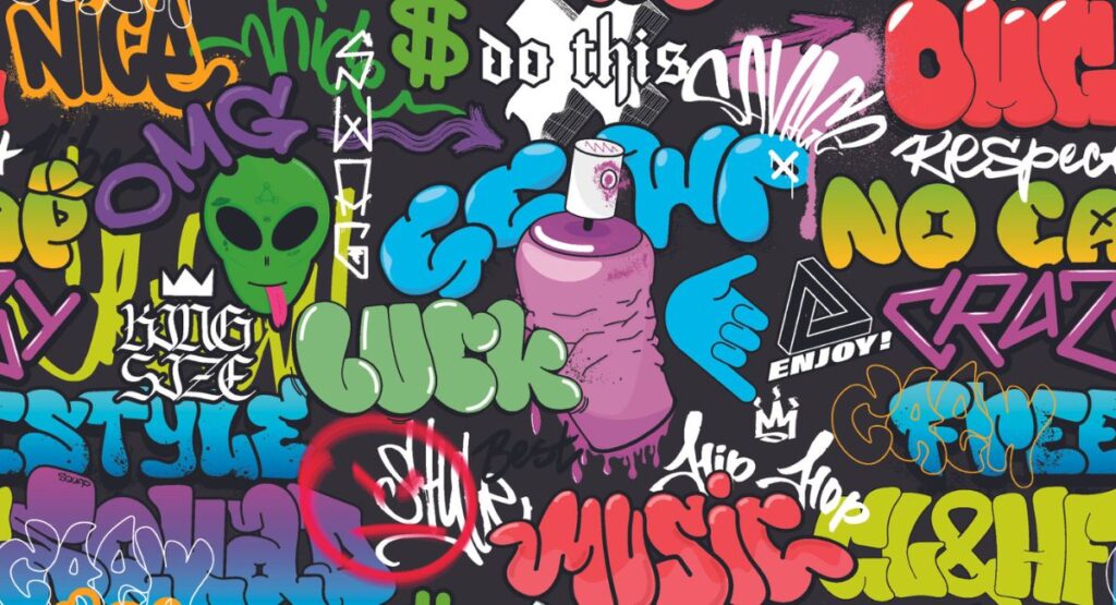 Hip-Hop Culture Street Graffiti Art Wallpaper for Wall - Magicdecor®