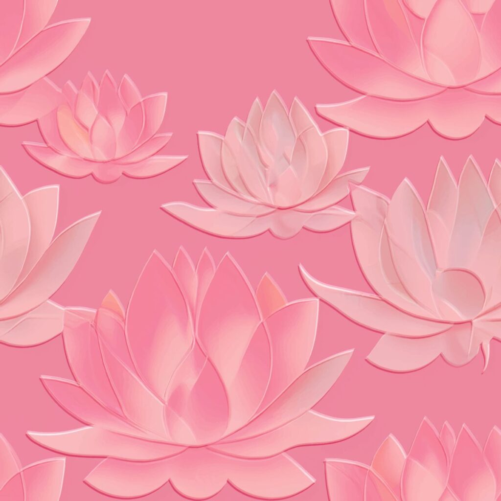 3D Pink Lotus Flower Textured Wallpaper for Wall - Magicdecor®