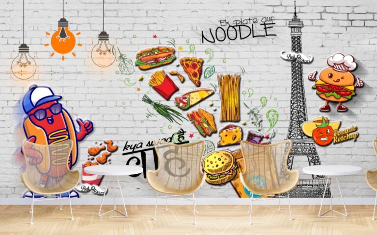 3d Food Wallpaper Mural for Restaurants and Home - Magicdecor®