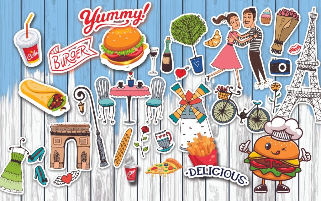 Fast Food Wallpaper Design For Restaurants and Hotels - Magicdecor®