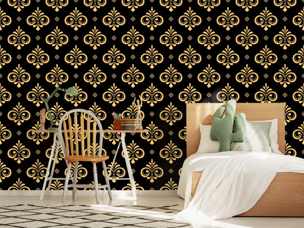 Golden Royal Baroque Style Wallpaper for Wall - Magicdecor®