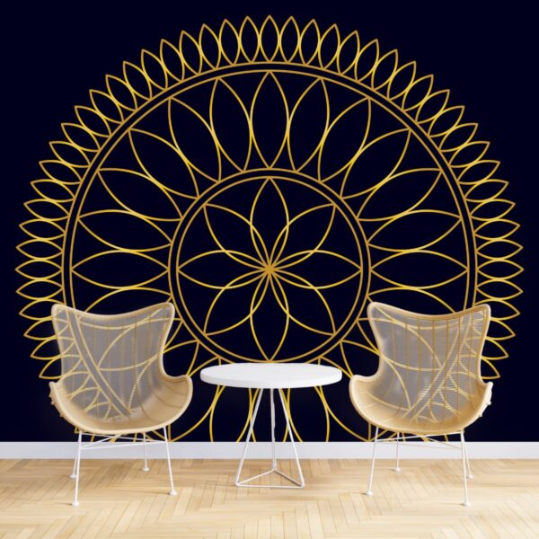 Royal Golden Mandala Art Design Wallpaper Mural - Magicdecor®