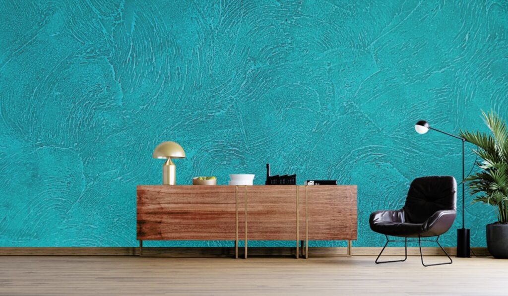Teal Turquoise Solid Texture Wallpaper for Wall - Magicdecor®