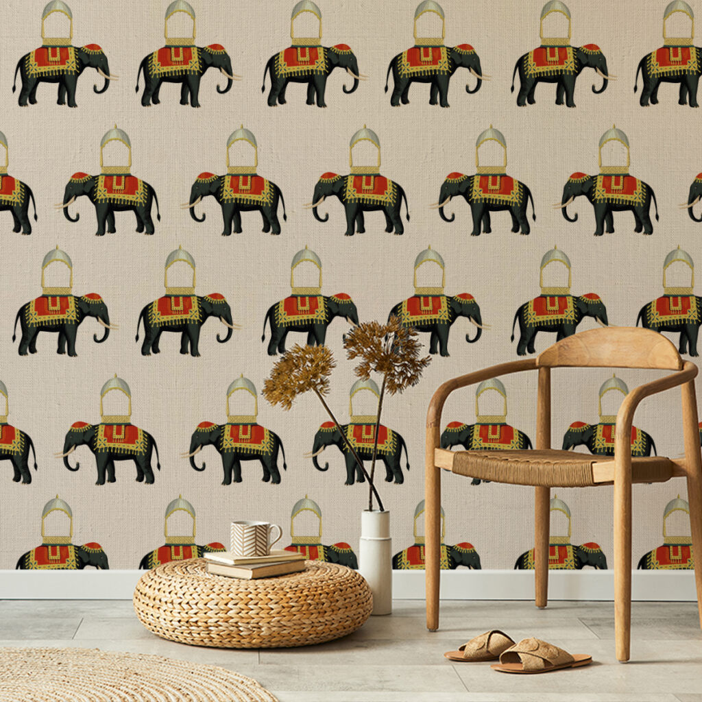 Grandeur Tusk Embossed Living Room Mural - Magicdecor®