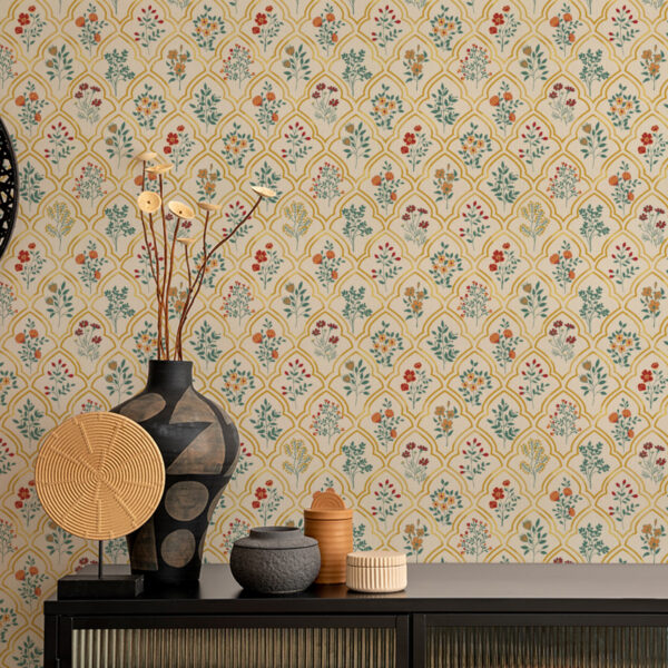 Luxe Linen Labyrinth Tapestry Wallpaper for Walls - Magicdecor®