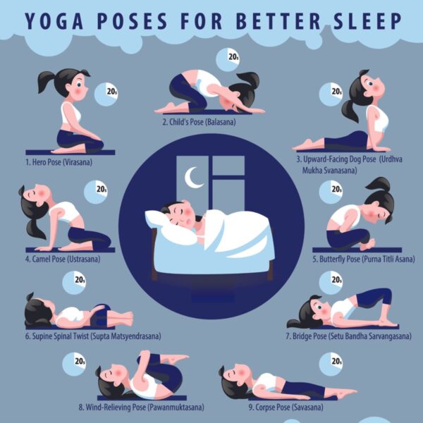 Yoga Poses For Better Sleep Wallpaper for Wall - Magicdecor®