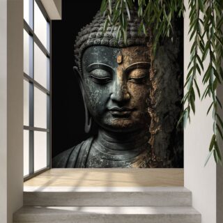 Buddha Stone Mural Elegance for Living Room Walls - Magicdecor®